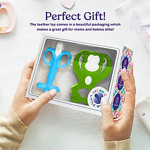 Baby Teething Toys Set - Baby Monkey Banana Teether and Toothbrush - Safe and Durable Teething Set - Teething Banana Toy for Babies - Teething Toys with Various Textures and Educational Design