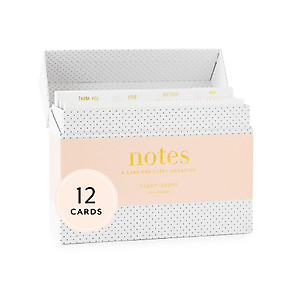 Sugar Paper Cards For Every Occasion Card Box, Greeting Card Assortment Box with Dividers, Set of 12 Greeting Cards and Envelopes, Birthday Cards, Thank You Cards, Generic Cards, Blank Inside, 6.25" x