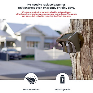 eMACROS 1/2 Mile Long Range Solar Wireless Driveway Alarm Outdoor Weather Resistant Motion Sensor & Detector-Security Alert System-Monitor & Protect Outside Property