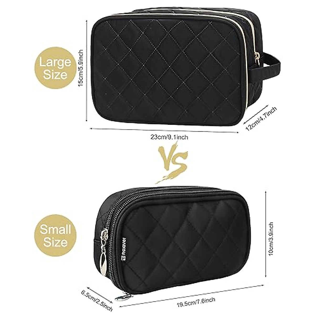 MONSTINA Makeup Bag for Women,Two layer Pouch Bag