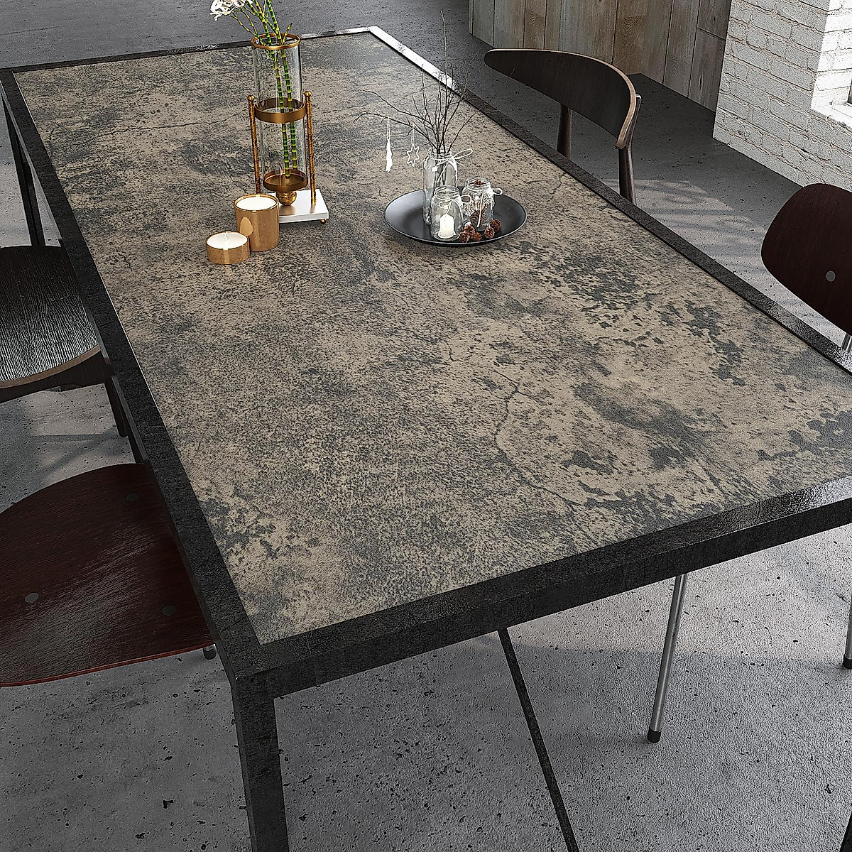 VEELIKE Old Weathered Concrete Wallpaper Peel and Stick for Bedroom Bathroom Textured Wallpaper Removable Cement Wall Paper 15.7''x118'' Self Adhesive Vinyl Concrete Contact Paper for Wall Living Room