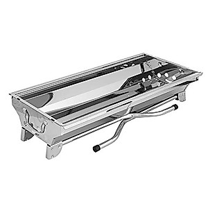 NEWCES Barbecue Desk Portable Foldable Charcoal Barbecue Grill Outdoor Stainless Steel Smoker BBQ for Picnic Garden Terrace Camping Travel ，3-5 People or More Tabletop Barbecue