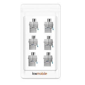 kwmobile Keystone Module Jacks - 6 Piece CAT-8 Shielded Keystone Jack RJ45 Cat 8 Ethernet Module 40 Gbit with Shielded Metal Housing