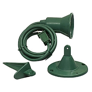 Dobar 6 Ft Outdoor Flood Light Holder with Ground Stake & Wall Mount - 120V - UL Listed