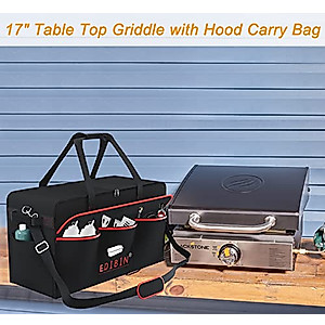 17 Inch Griddle Carry Bag Fits for Blackstone 1814 17 inch Tabletop Griddle with Hood Lid,Exclusively Fits for Blackstone Tabletop Griddle 17 inch with hood Carry Bag ,600D Polyester Heavy Duty