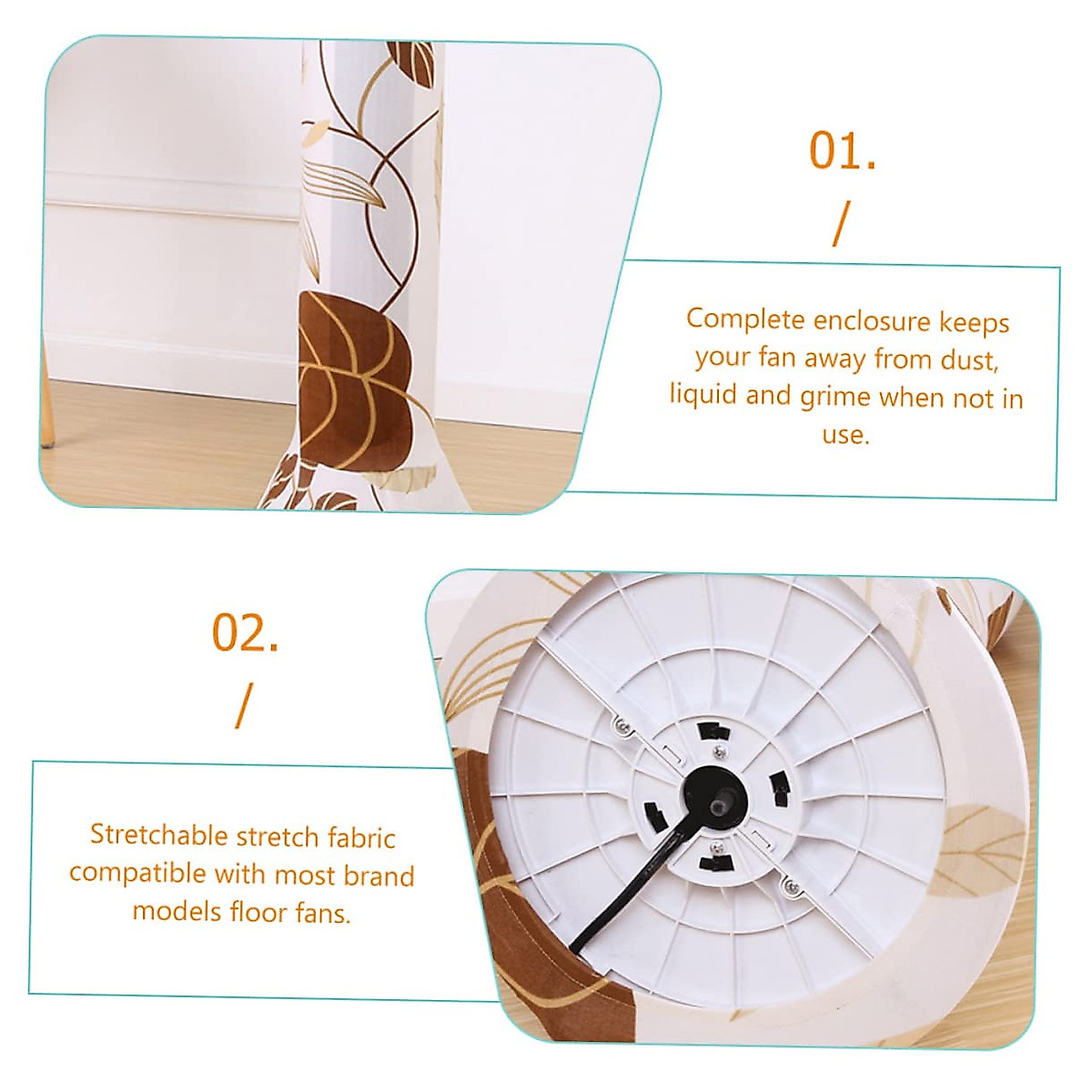 USHOBE Stand Fan Cover Home Accessories Sturdy Tower Fan Cover Electric Fan Cover Floor Fan Polyester Fan Covers Fan Protectors Fan Protector