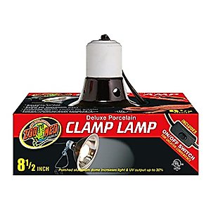 8.5" Reptile Deluxe Porcelain Clamp Lamp 150w Maximum - Includes Attached DBDPet Pro-Tip Guide