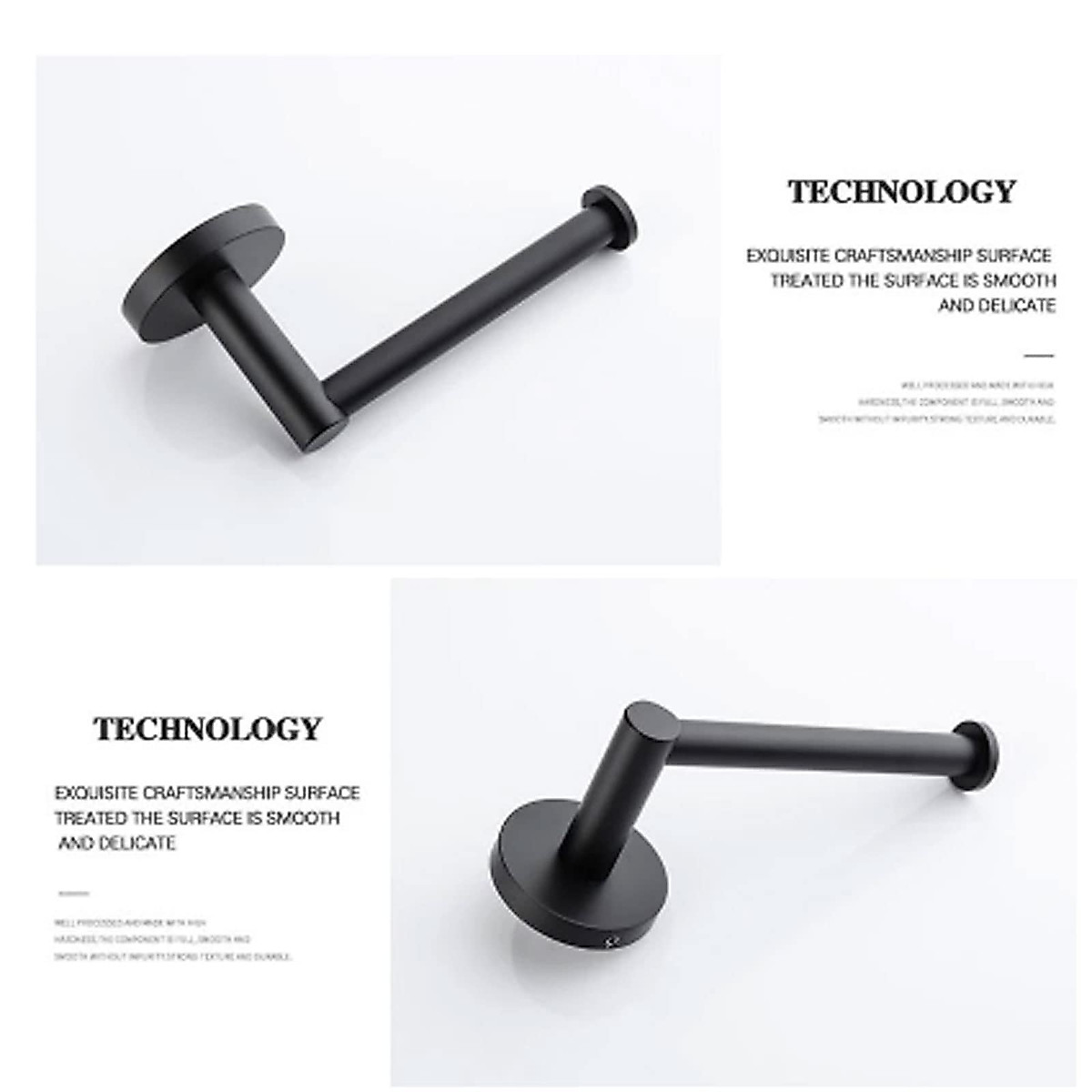 ACHVAC Rolling Shelf Stainless Steel Wall Mounted Bathroom Towel Rail Single Bar Rack Holder Shelf