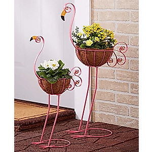 LTD Sets of 2 Bird Planters Flamingos