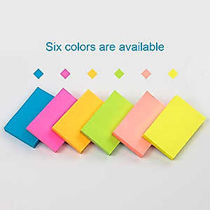 Sticky Notes - VANZAVANZU Self-Stick Notes 2x3 in, 24 Pads, 100 Sheets/Pad, 6 Bright Colors, Easy Post Notes ( 3x2 in, 24 Pads )