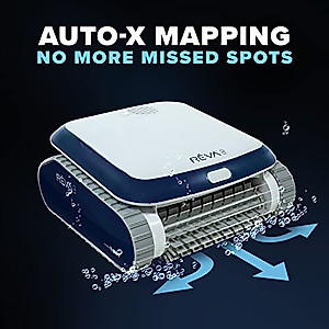 Aquabot REVA Robotic Pool Cleaner with Smartphone App, Gyroscope, Waterline Cleaning, and Smart Navigation