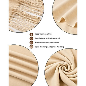 Premillow Scarfs for Women, Women's Scarves & Wraps, Classic Pashmina Shawls and Wraps, Cashmere Feel Scarfs for Women, Long Blanket Scarf