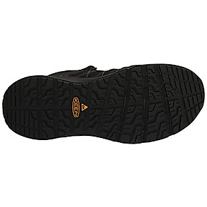 KEEN Utility Women's Vista Energy Mid Height Composite Toe Internal Metatarsal Guard Industrial Work Boots, Black/Raven, 7.5 Wide