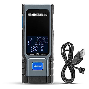 Hammerhead Rechargeable Compact 130ft Laser Measuring Tool - HLMT130