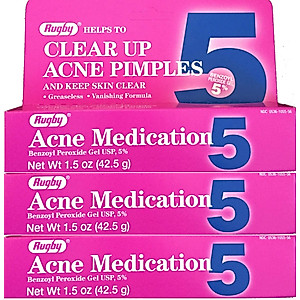 Benzoyl Peroxide 5 % Generic for Oxy Balance Acne Medication Gel 1.5 oz 3 PACK
