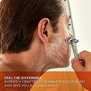 Van Der Hagen® Men’s Traditional Safety Razor Kit (includes 5 blades), Chrome