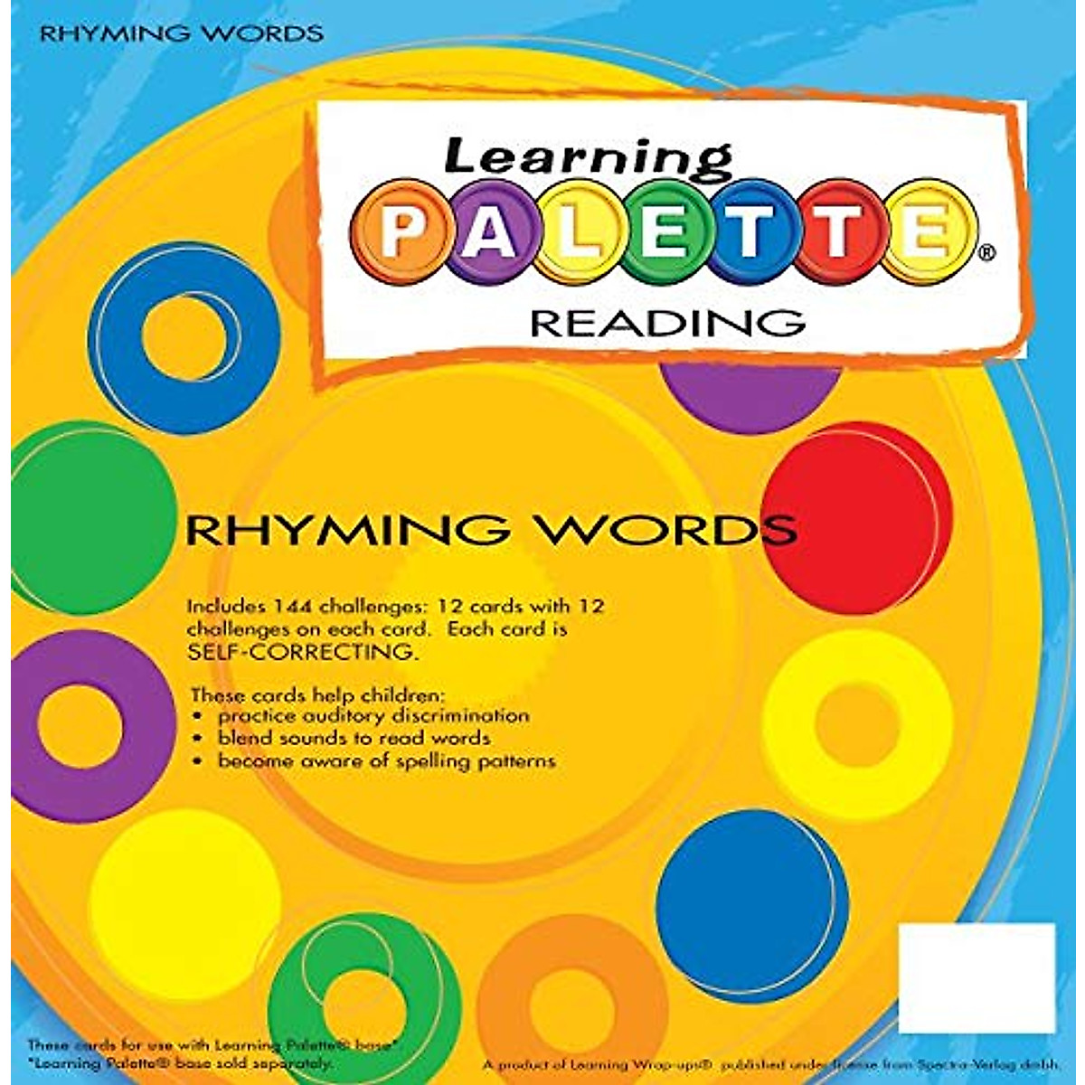Kindergarten Reading Learning Palette Rhyming Words