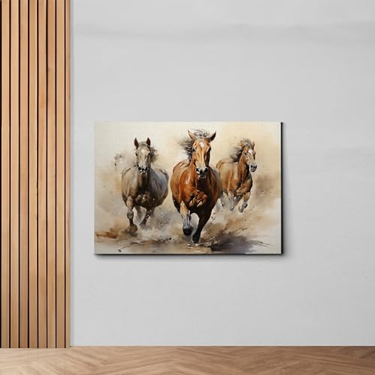 Majestic Black Stallion Galloping In The Clouds, Black Horse On Salt Flats, Canvas Print, Black Horse Print, Black Horse Wall Art