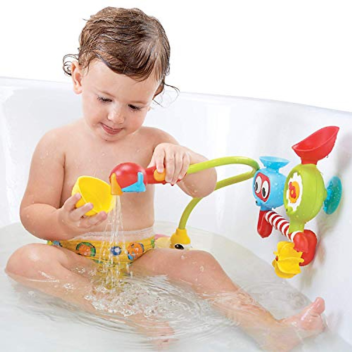 Yookidoo Kids Bath Toy - Submarine Spray Station - Battery Operated Water Pump with Hand Shower for Bathtime Play - Generates Magical Effects (Age 2-6 Years)