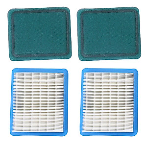 laffoonparts 2 Pack 491588S Air Filter Replacement for Brigs-Straton 491588 493537 493537S 399959 Replacement for Toro 20332 Replacement for Craftsman 33644 Push Lawn Mower