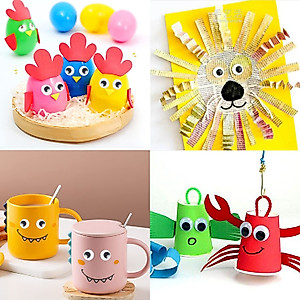 FOIMAS 1020pcs Wiggle Googly Eyes,6mm-20mm Self-Adhesive Wiggle Eyes in Assorted Sizes for DIY Craft,6mm,7mm,8mm,10mm,12mm,15mm,18mm,20mm