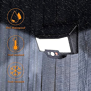 NODINIHU Solar Lights Outdoor,3 Lighting Modes,COB LED Solar Powered Motion Sensor Outdoor Lights,IP65 Waterproof Security Flood Lights,for Garden Yard Patio (2PACK)