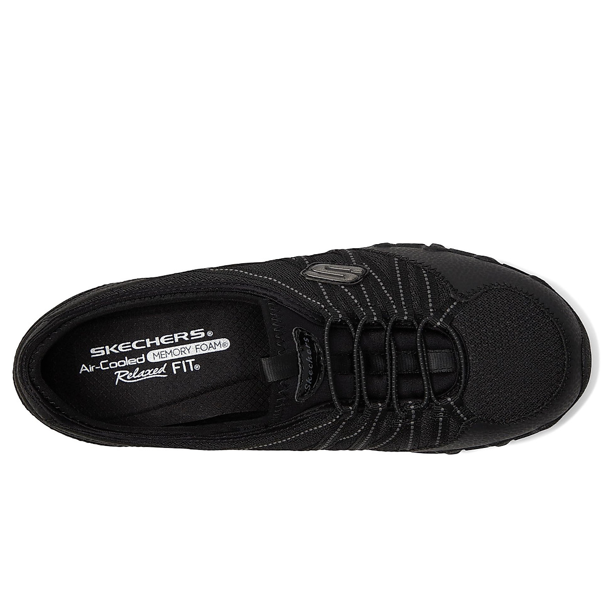 SKECHERS Women's Bikers LITE-RELIVE Sneaker, Black, 8.5