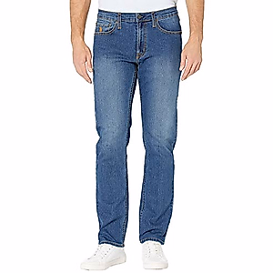 U.S. Polo Assn. Stretch Slim Straight Five-Pocket Denim Jeans Blue Medium Enzyme 33 32