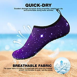 SIMARI Water Shoes for Women Men Aqua Socks Swim Surf Beach Barefoot Yoga Travel Camping Essentials Kayak Boat Accessories Quick-Dry Non Slip Adult Youth SWS002