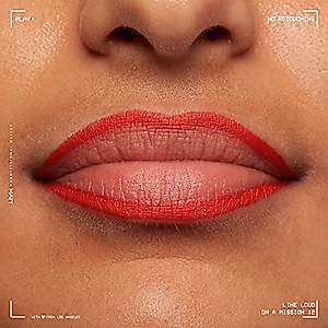NYX PROFESSIONAL MAKEUP Line Loud Lip Liner, Longwear and Pigmented Lip Pencil with Jojoba Oil & Vitamin E - On A Mission (Blue Red)