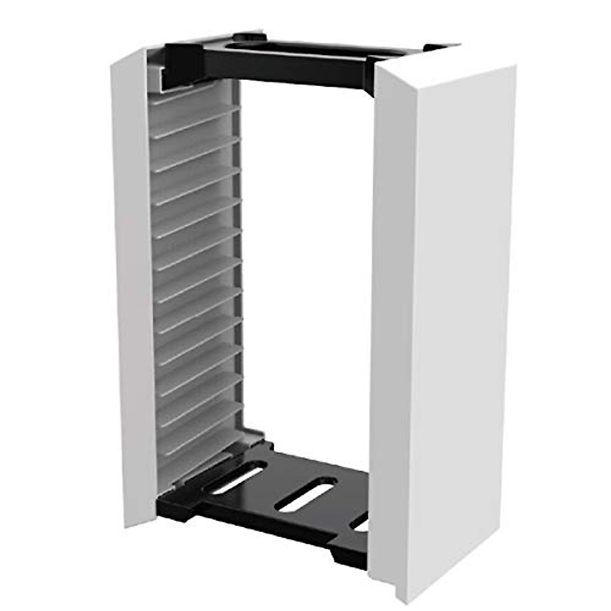 DERCLIVE Game Disc Box Storage Rack 12 Games Disc Holder Storage Shelf for PS5 Game Discs