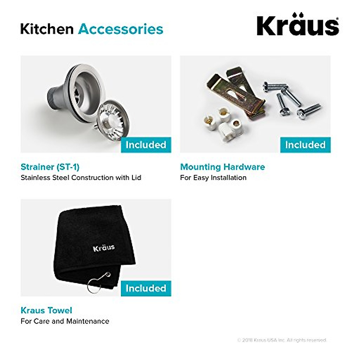 15 inch Undermount Single Bowl 18 gauge Stainless Steel Kitchen Sink