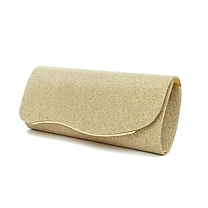 RAPENG Women's Evening Bag Glitter Clutch Wedding Bridal Purse Sparkle Cocktail Party Prom Handbag (gold)