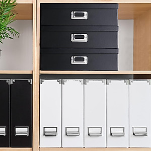 Nosiny 3 Pcs Jumbo Scrapbook Storage Box Photo Keepsake Storage Box Sturdy with Lid Document Photo Organizer Letter Memories Storage Cases Picture Album Keeper(14.75 x 13 x 3.75 Inch,Classic)