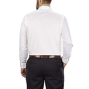 Van Heusen mens Big Fit Poplin Solid (Big and Tall) Dress Shirt, White, 18.5 Neck 34 -35 Sleeve XX-Large US