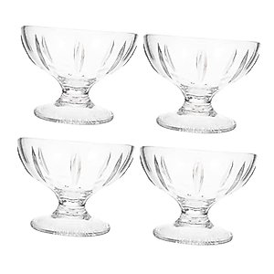 Hemoton 4pcs Ice Cream Cup Trifle Mojito Glasses Glass Pudding Cup Plastic Container Plastic Trifle Bowl Clear Acrylic Cake Stand High Based Juice Cup Milk Shake Cup Dessert Display Cup