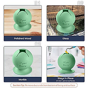 iVyne Berry Suctioned Vinyl Weeding Scrap Collector & Holder for Weeding Tools for Vinyl - Green