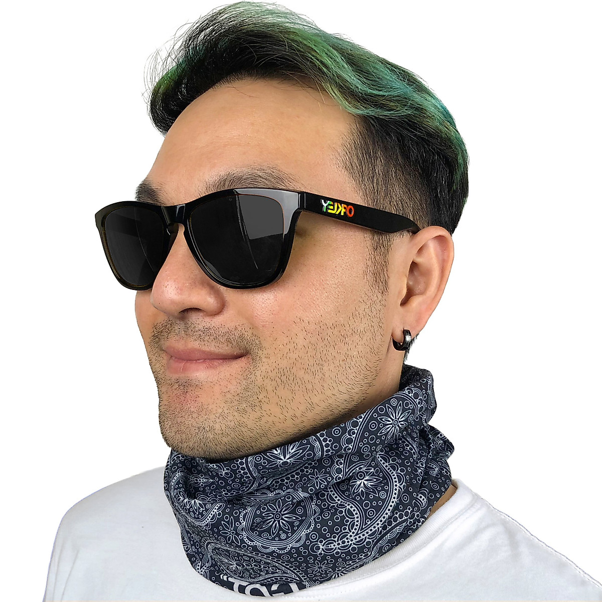 Paisley Face Mask - Sun Wind Dust Protection Reusable Mask for Men & Women - Works as Neck Gaiter, Headwear, Balaclava - Ski ATV Riding Mask (Paisley)