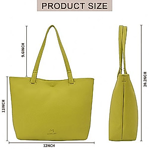 2023 Upgrade Leather Tote Bag for Women, Big Capacity Top Handle Ladies Shoulder Bags for Work School