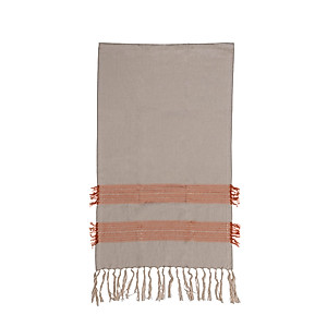 Bloomingville Cotton Fringe, Set of 3 Colors Tea Towel, Multi