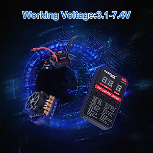 Surpass Hobby ESC Programming Card RC Car Electronic Speed Controller LED Programmer Only Compatible with Surpass Hobby Rocket Brushless ESC 25A 35A 45A 60A 80A 120A 150A (Update Version)