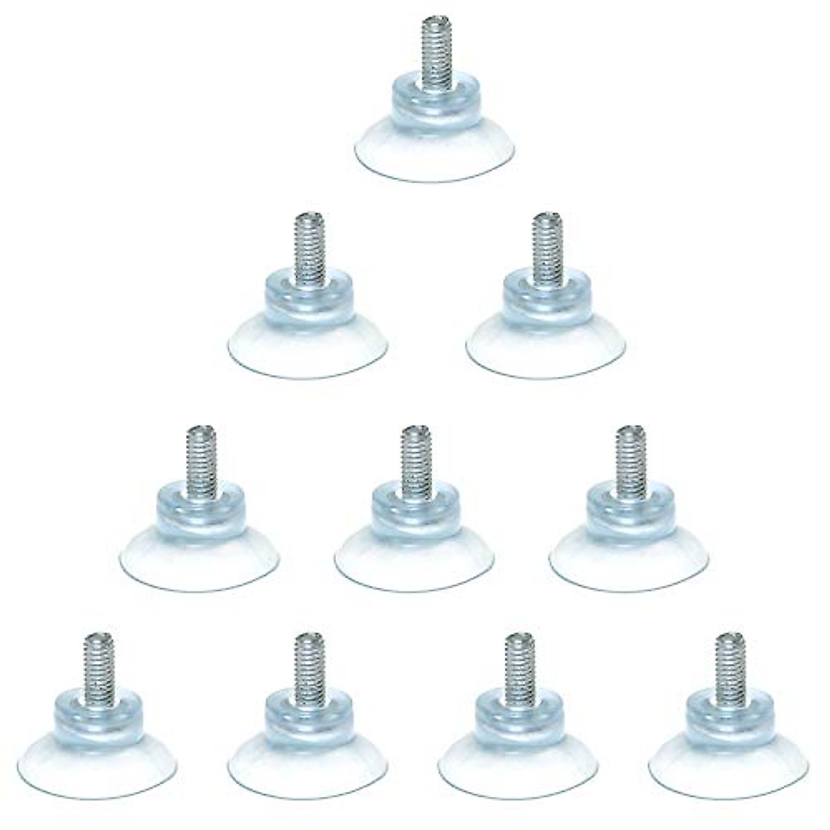 Magic&shell 10PCS 3.5cm Transparent PVC Strong Suction Cup with M6 Screw Replacement Parts for Glass Table Top