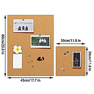 Wall decoration Cork DIY Needle Board, self-Adhesive Notice Board of Office Children's Bedroom, with 20 thumbtacks