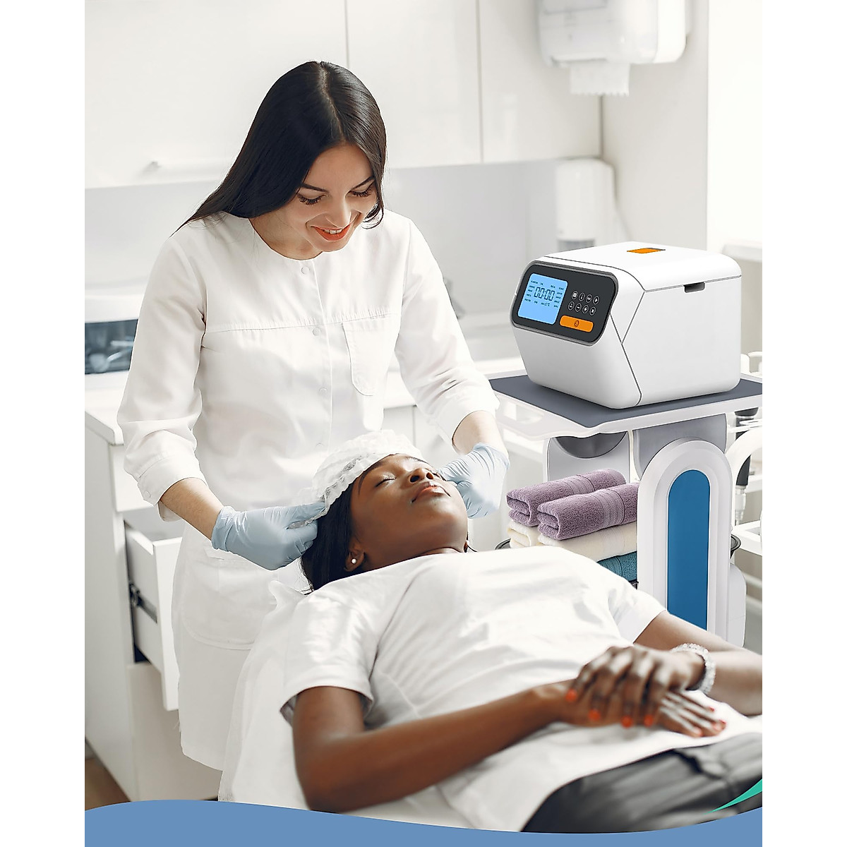 Professional Medical Trolley Cart with Wheels Mobile Ultrasound Cart Beauty Storage Utility Cart Rolling Cart with Drawer for Home Bedroom Salon Lab Hospital Dental Office Clinic