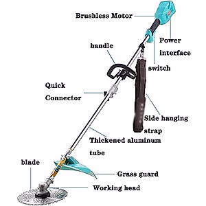 Handheld Grass Trimmer Cordless,Handheld Electric Lawn Mower, Rechargeable Small Household Weeder, 24V, 12AH/20AH/30AH Lithium Battery