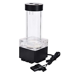 Pump/Reservoir Combo,800L/H PC Water Cooling Integrated Mute,G 1/4" Thread Port PC CPU Water Cooling System Heat Exchanger Tool(17cm-Black)