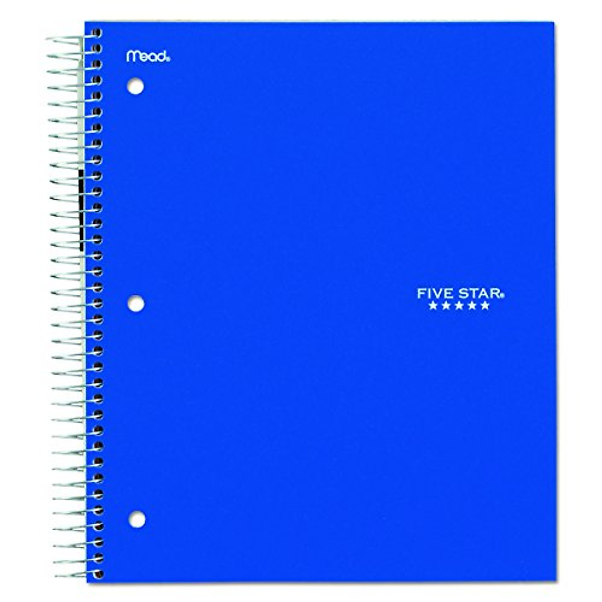 Five Star 06210 Wirebound 3-Subject Notebook, College Rule, 11 x 8 1/2, 150 Sheets, Assorted