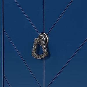 Knocbel Vintage Storage Cabinet with 3 Doors and Adjustable Shelf, Entry Hallway Foyer Console Table Buffet Sideboard Cupboard Coffee Bar, 99lbs Weight Capacity (Navy Blue)