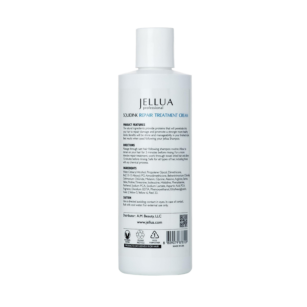 Jellua Squidink Active Shampoo and Repair Treatment Cream 8.0 Oz Duo