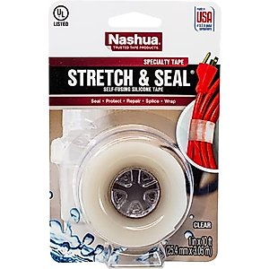 Nashua - 1541204 1 in. x 10 ft. Stretch & Seal Self-Fusing Silicone Tape in Clear